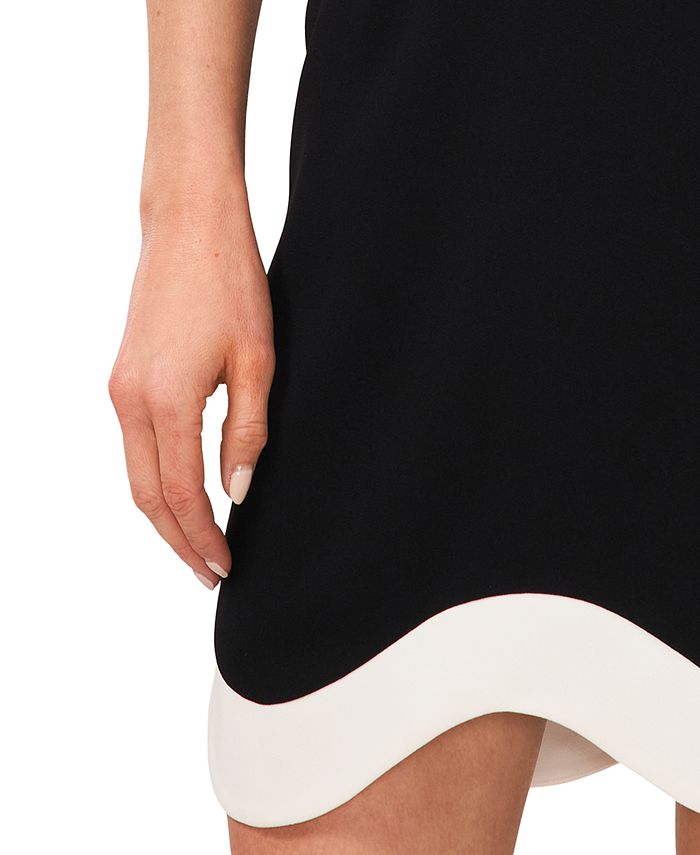 CeCe Women's Contrast Wavy-Hem A-Line Mini Skirt - Macy's