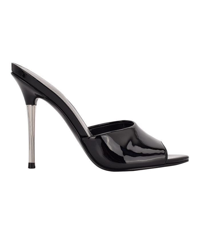GUESS Women's Molle Slip-on Heeled Mule Fashion Dress Sandals - Macy's