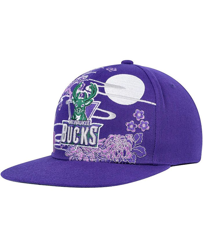 Mitchell & Ness Men's Purple Milwaukee Bucks Hardwood Classics Asian ...