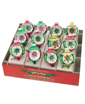 Christopher Radko Holiday Splendor 12 Count 1.75" Decorated Reflector ...