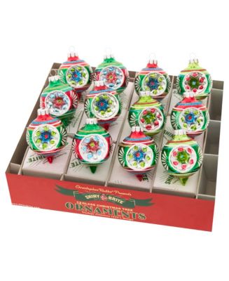 Christopher Radko Holiday Splendor 12 Count 1.75" Decorated Reflector ...