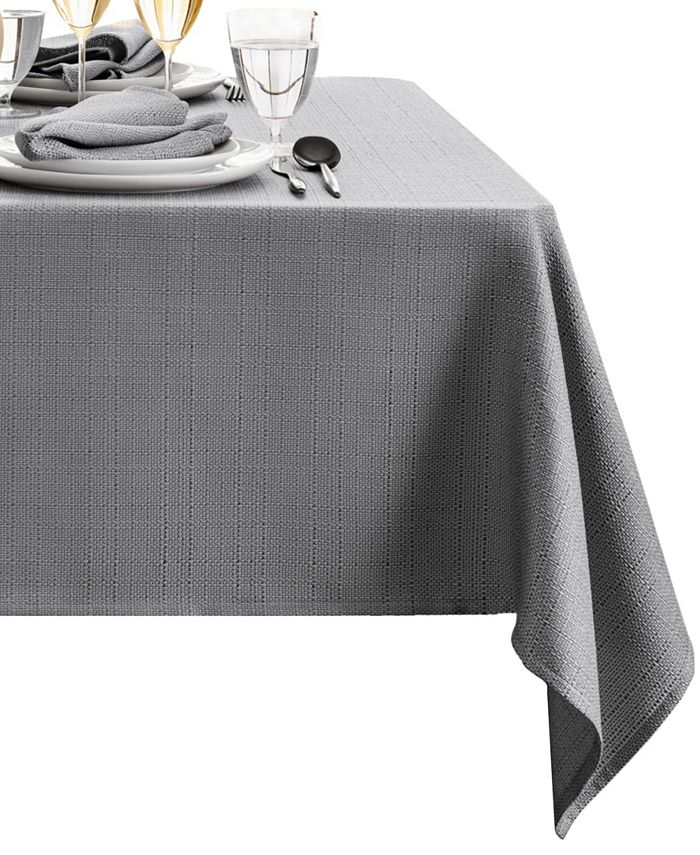 Elrene Laurel Solid Texture Water and Stain Resistant Tablecloth, 52" x ...