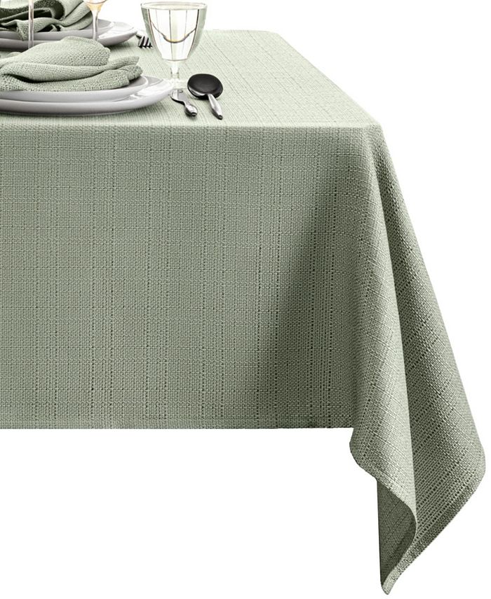 Elrene Laurel Solid Texture Water and Stain Resistant Tablecloth, 60" x ...