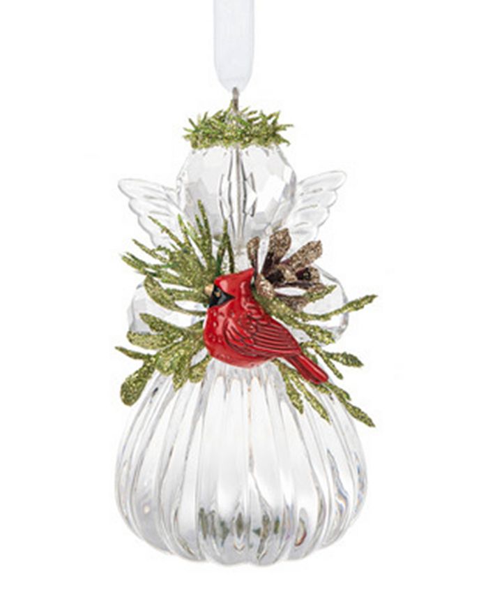 Ganz Kissing Krystals Angel Holding Cardinal Ornament - Macy's