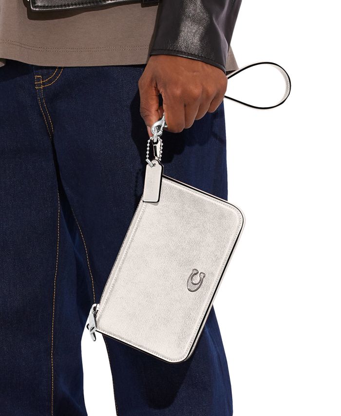 COACH Small Pouch Crossgrain Leather Shoulder Bag - Macy's