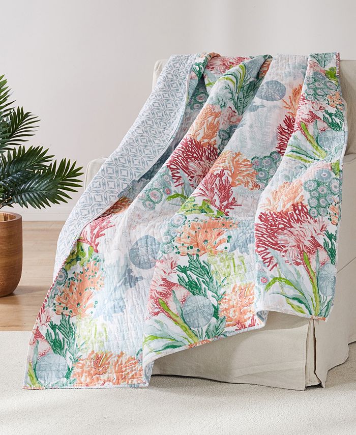 Levtex Sunset Bay Reversible Quilted Throw, 50" x 60" - Macy's