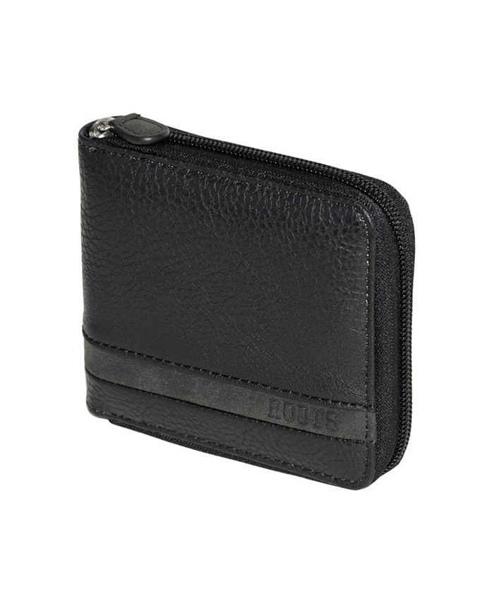ROOTS Men's Men Zipper Around Wallet With Center Wing - Macy's