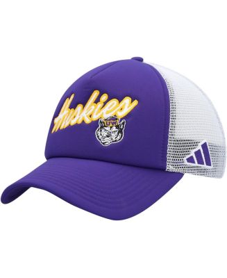 Men's adidas Purple Washington Huskies Script Trucker Snapback Hat - Macy's
