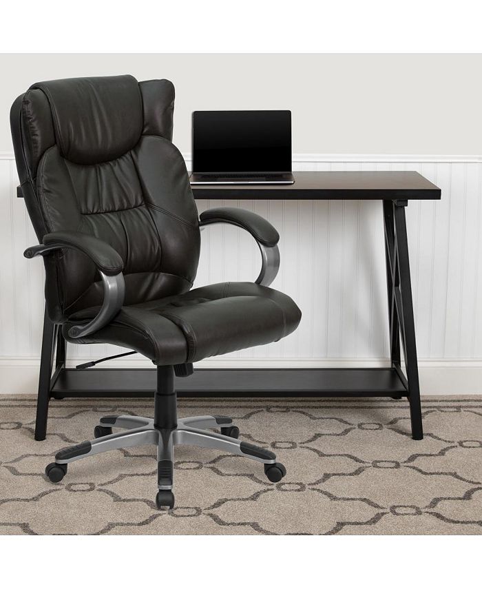 EMMA+OLIVER High Back Soft Ripple Swivel Loop Arm Office Chair ...