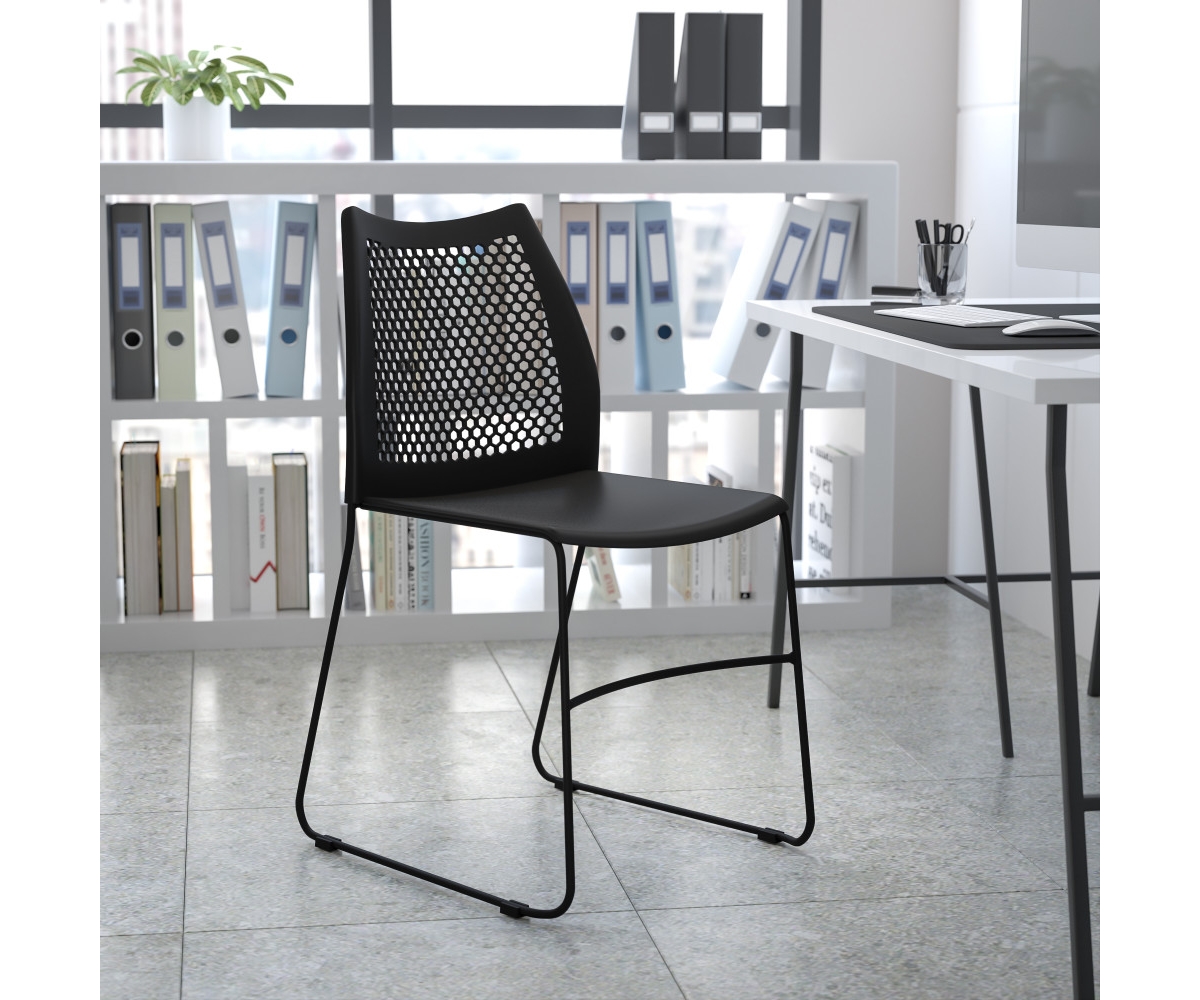 Click here for Home And Office Sled Base Stack Chair With Air-Ven... prices