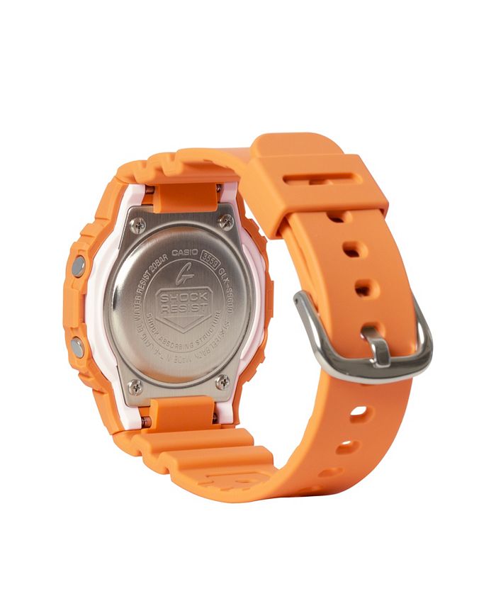 G-Shock Unisex Digital Orange Plastic Watch 40.5mm, GLXS5600-4 - Macy's
