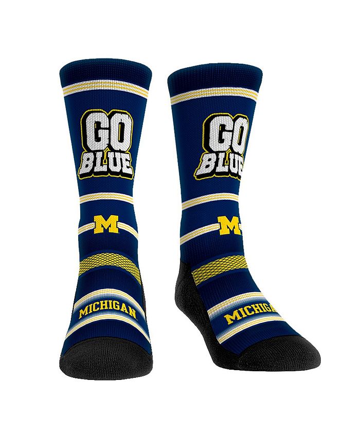 Rock 'Em Men's and Women's Socks Michigan Wolverines Team Slogan Crew ...