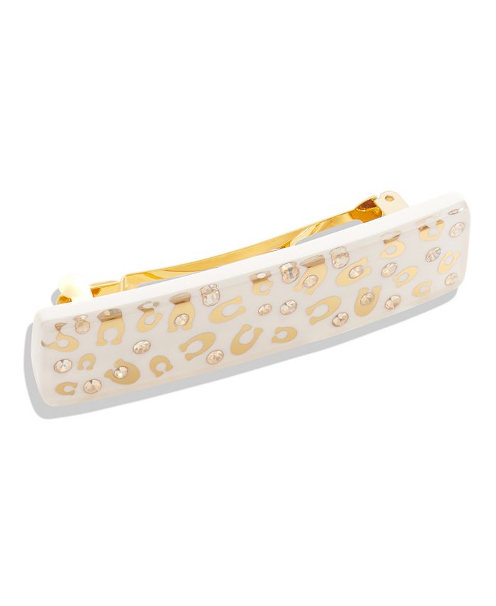 COACH Signature Resin Barrette - Macy's