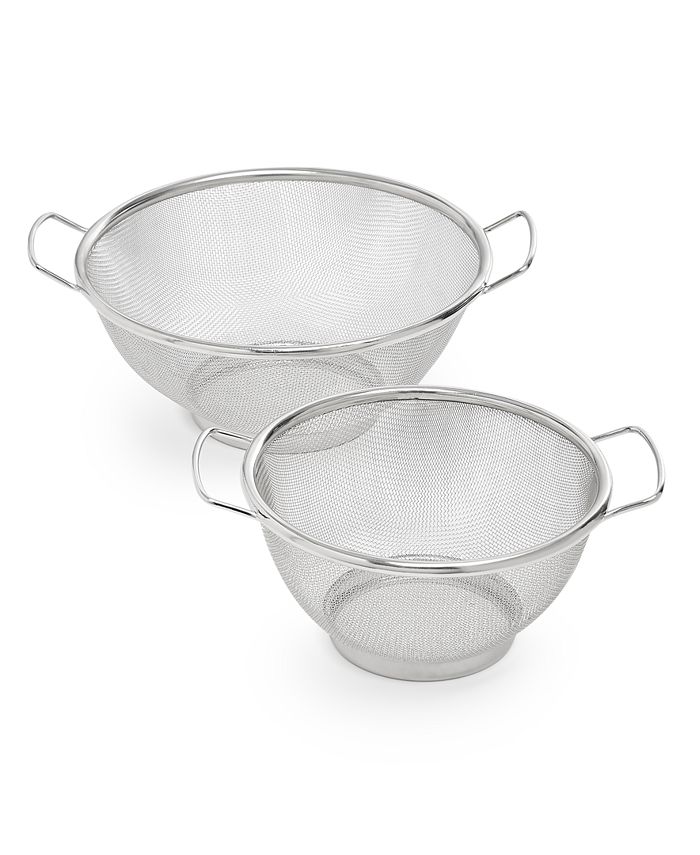 The Cellar 2-Pc. Stainless Steel Mesh Colander Set - Macy's
