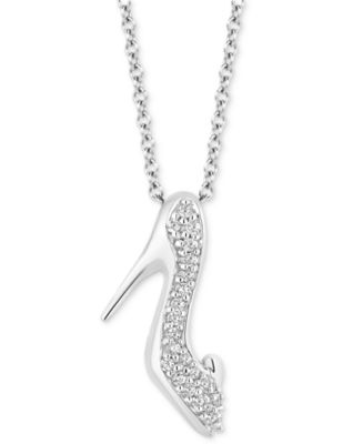 Enchanted Disney Fine Jewelry Diamond Cinderella Slipper Pendant ...