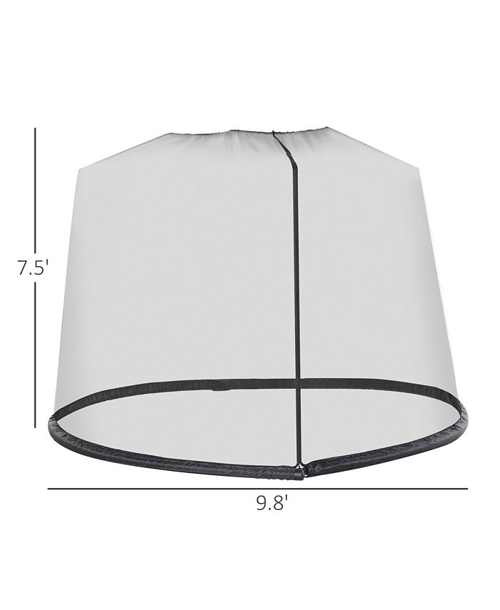 Outsunny 7.5' Outdoor Patio Mesh Screen for Umbrellas Screen Net with ...