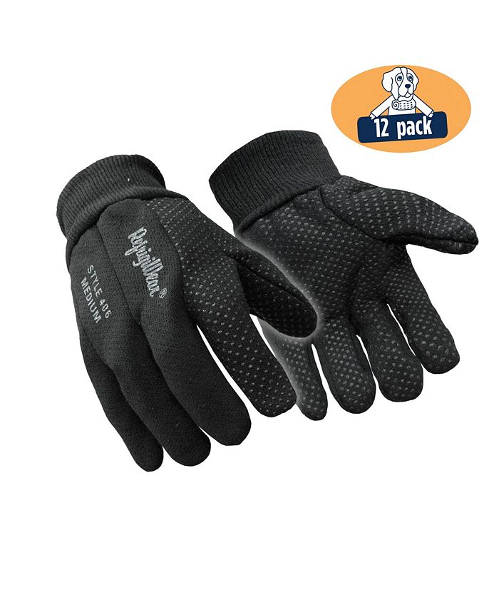 RefrigiWear Men's Insulated Jersey Cotton Knit Work Gloves with Dotted ...