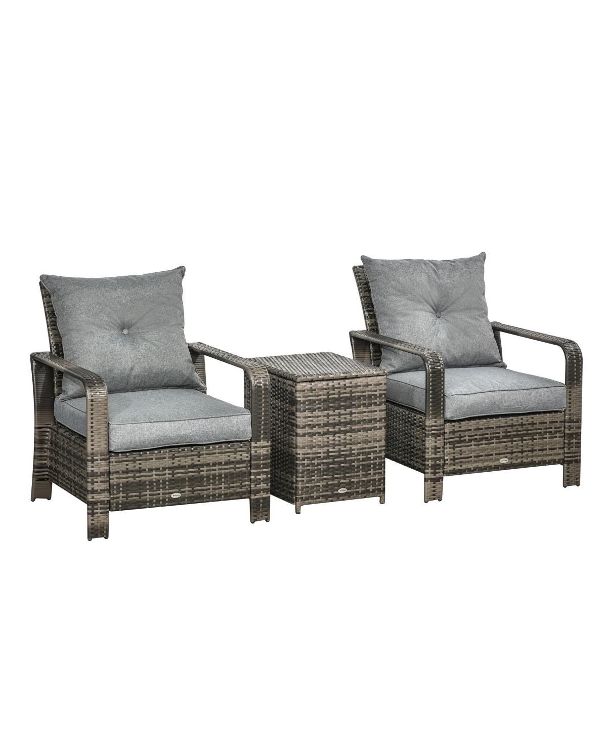 Click here for Outsunny 3 Piece Patio Furniture  Pe Wicker Storag... prices