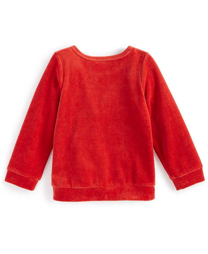 First Impressions Baby Girls Ruffled Velour Top, Created for Macy's ...