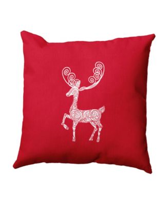 16 Inch Red Decorative Christmas Throw Pillow - Macy's