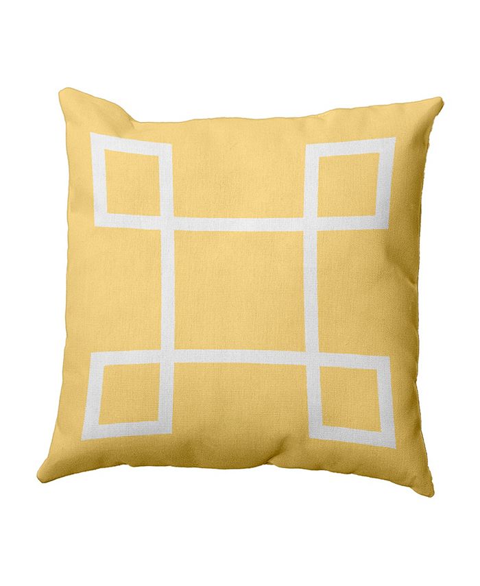 E by Design 16 Inch Yellow Decorative Geometric Throw Pillow - Macy's