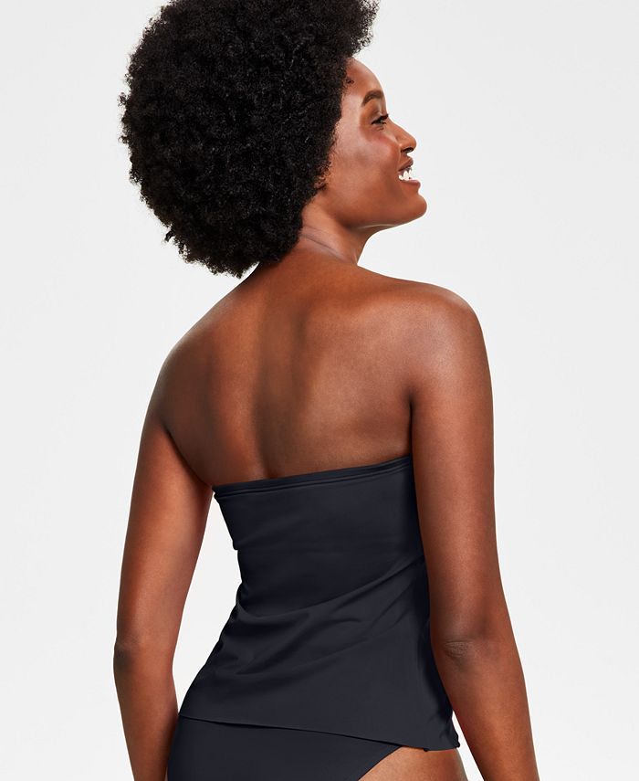 Vince Camuto Strapless Draped Tankini Top - Macy's