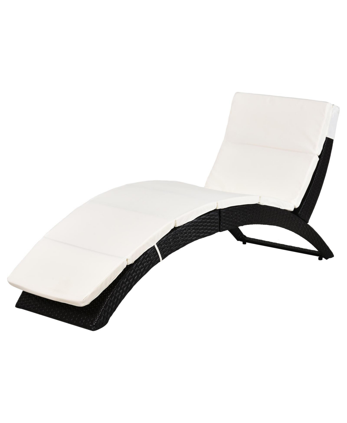 Click here for Outsunny Patio Foldable Wicker Chaise Lounge  Pe R... prices