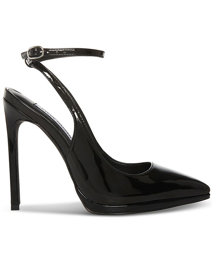 Steve Madden Womens Zayla Pointed Toe Ankle Strap Two Piece Stiletto