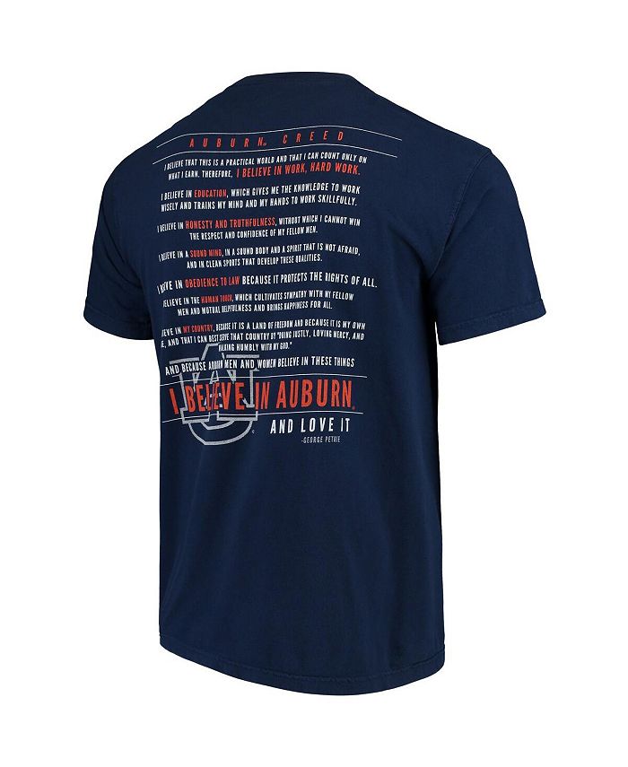 Image One Men's Navy Auburn Tigers Creed Local Comfort Color T-shirt ...