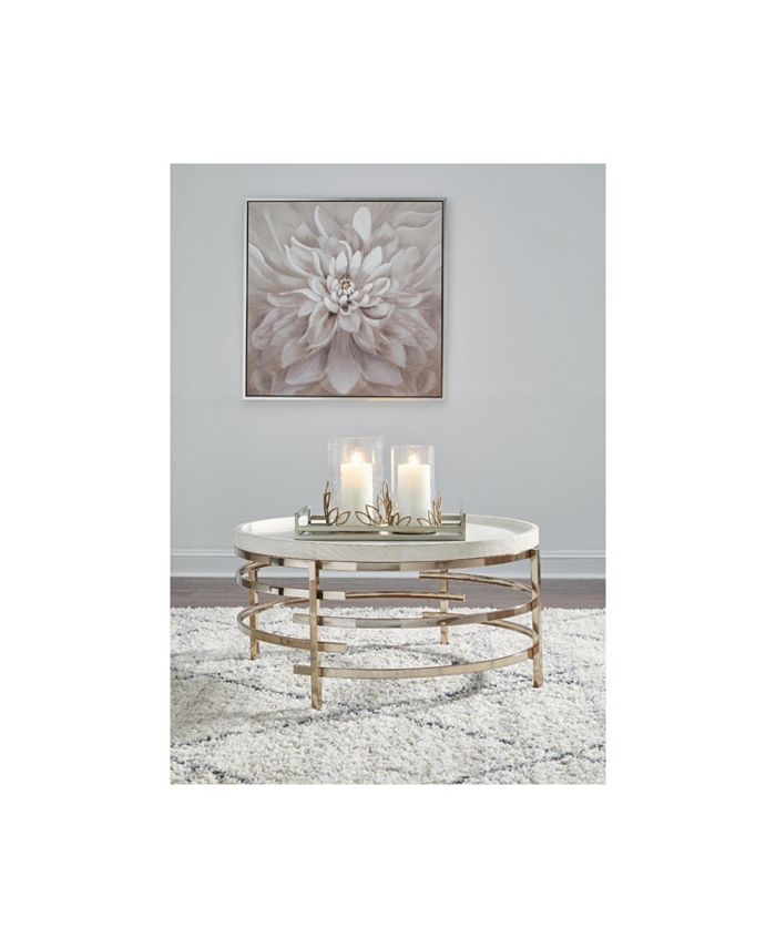 Signature Design By Ashley Montiflyn Round Cocktail Table - Macy's