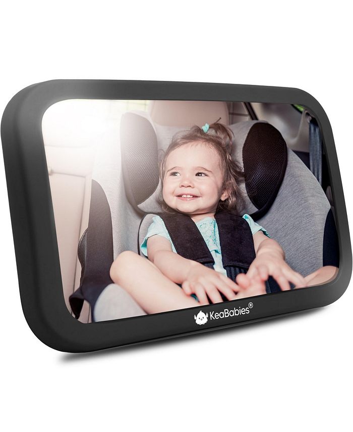 KeaBabies Baby Car Mirror, Large Shatterproof Baby Mirror for Car Seat ...