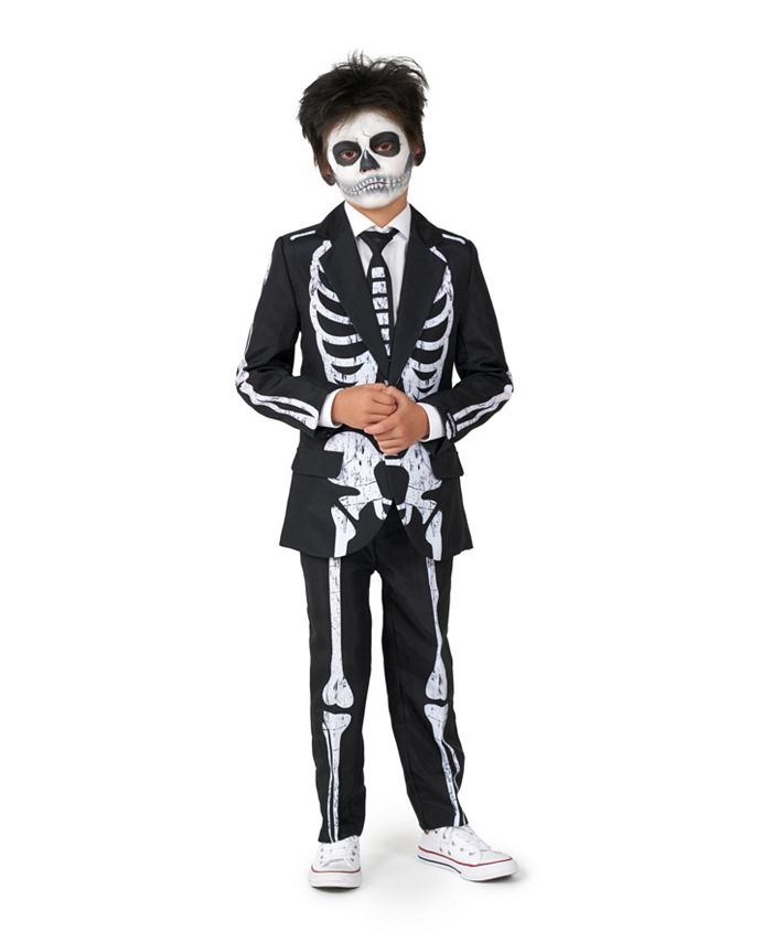 Suitmeister Big Boys Skeleton Grunge Button Closure Suit Set - Macy's