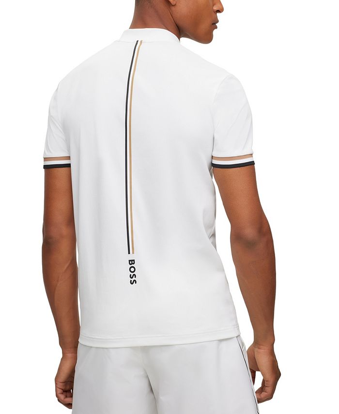 Hugo Boss BOSS X Matteo Berrettini Men's Slim-Fit Striped Polo Shirt ...
