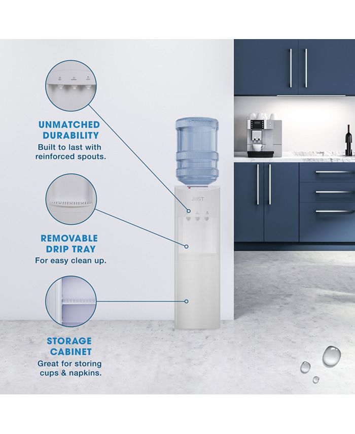 Mist Top Loading Water Dispenser, 3 Temp, Holds 3 or 5 Gallon Bottles ...