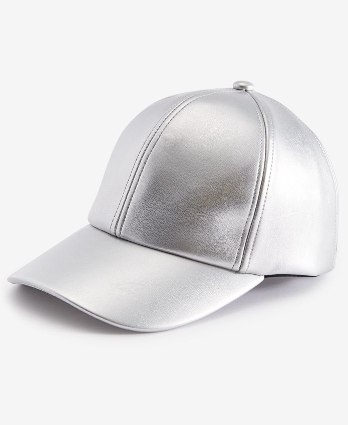 On 34th Women's Metallic Faux-Leather Baseball Hat, Created for Macy's ...
