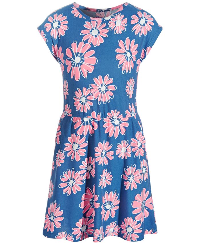 Epic Threads Little Girls Floral-Print Dress With Pockets, Created for ...