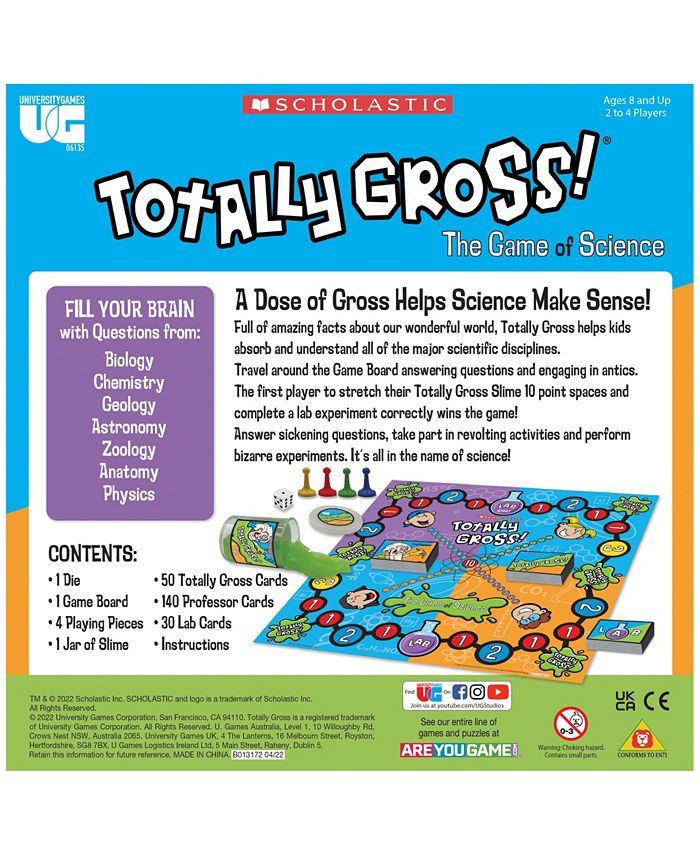 Areyougame University Games Scholastic Totally Gross the Game of ...
