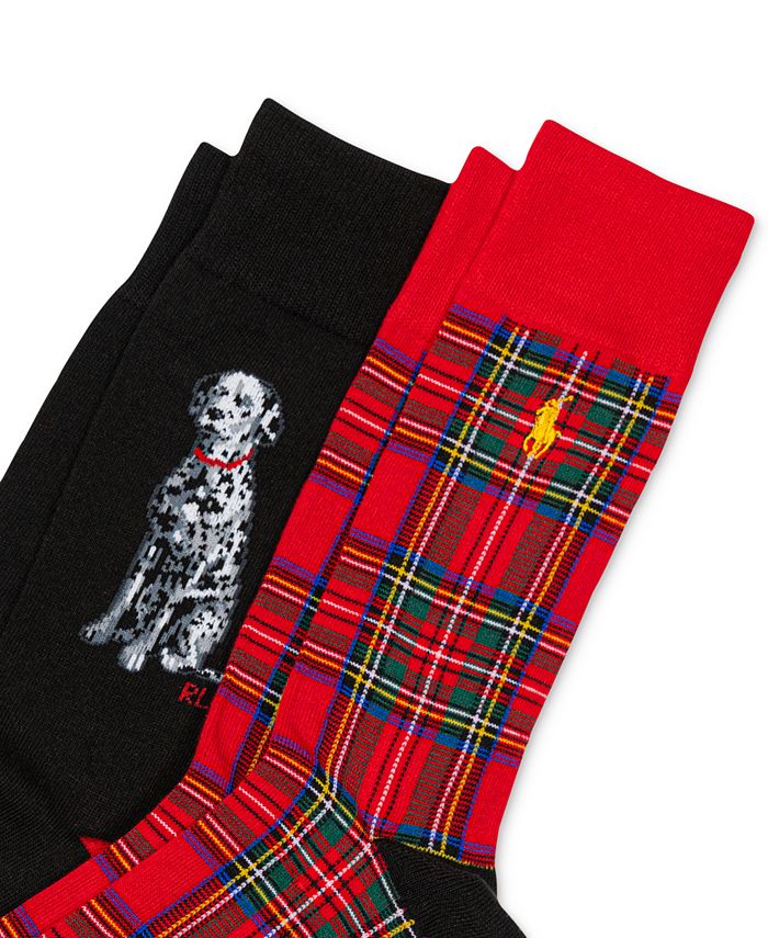 Polo Ralph Lauren Men's 2-Pk. Dalmatian Plaid Socks - Macy's