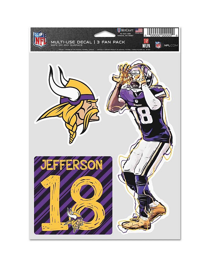 Wincraft Justin Jefferson Minnesota Vikings 3-Pack Griddy Multi-Use ...