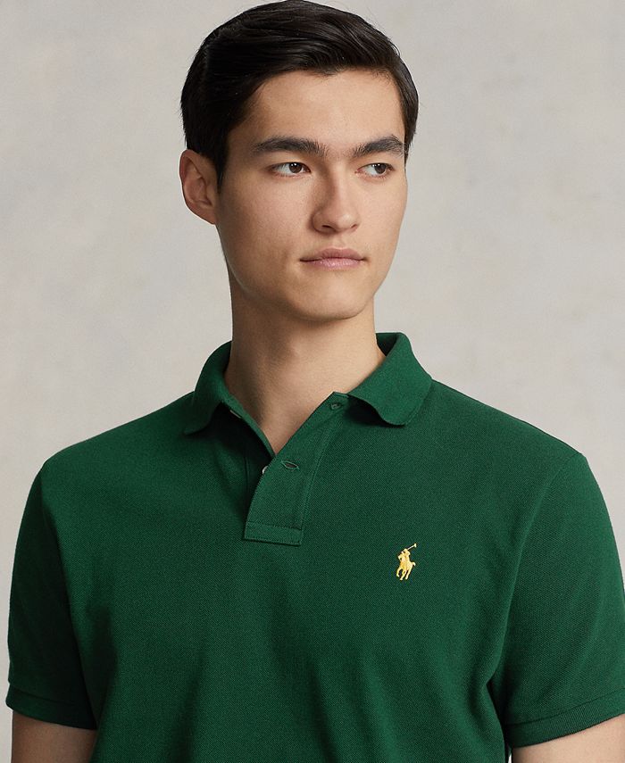 Polo Ralph Lauren Men's Cotton Custom Slim Fit Mesh Polo Shirt - Macy's