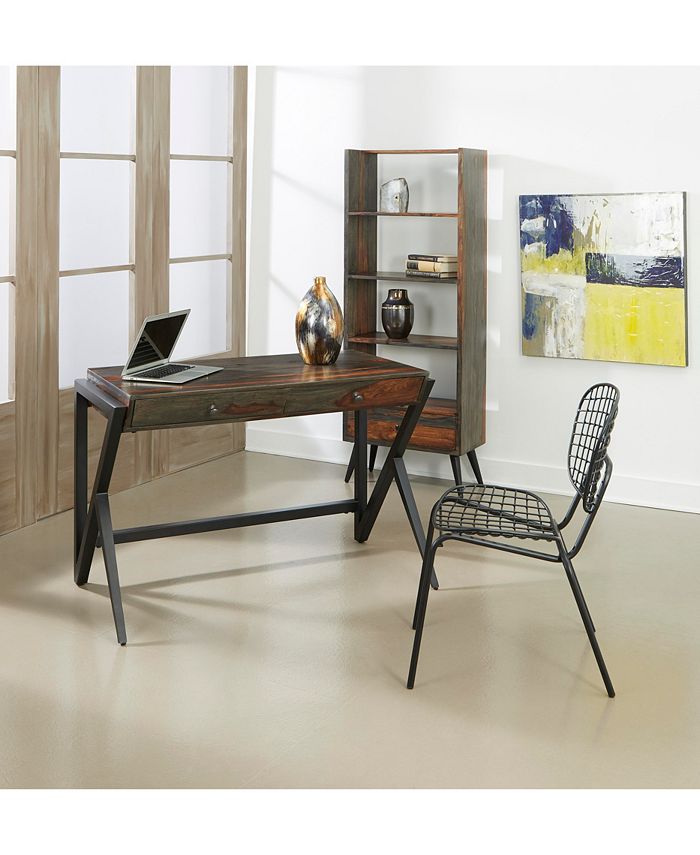 Coast to Coast Waylen Solid Sheesham Wood Bookcase Etagere with Four ...