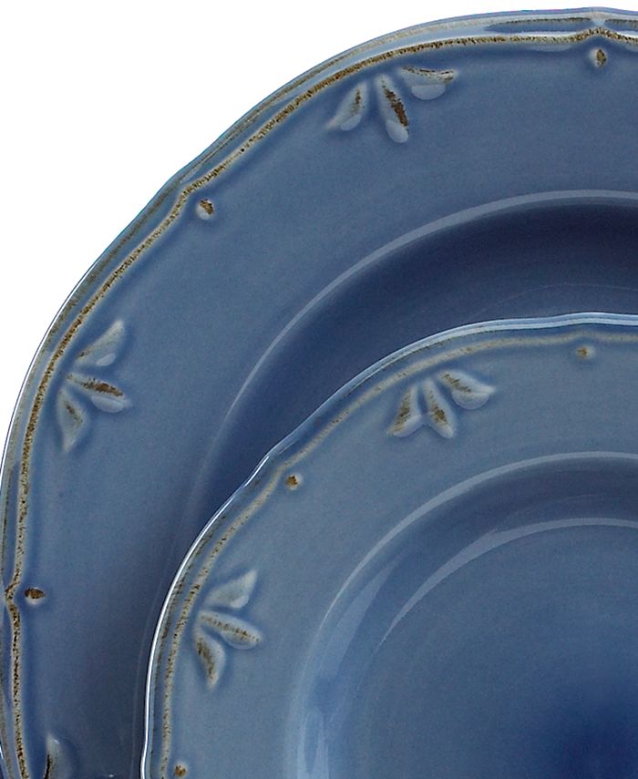Thomson Pottery Sicily Blue 16-Pc. Set, Service for 4 - Macy's