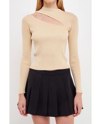 endless rose Women's Cut Out Sweater Top with Round Neckline - Macy's