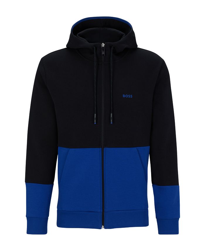 Hugo Boss Men's Embroidered Logo Zip-Up Hoodie - Macy's
