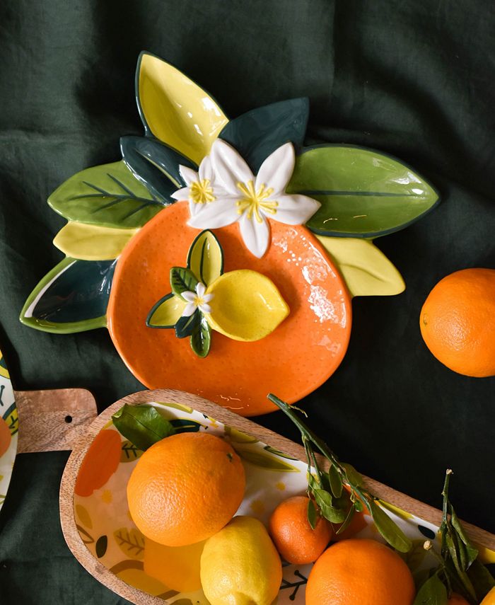 Coton Colors Orange Platter 13'' - Macy's