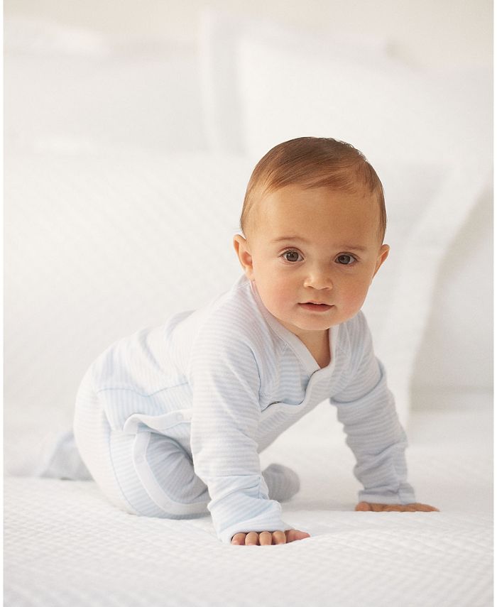 Polo Ralph Lauren Baby Boys or Girls Organic Cotton Striped Footed ...