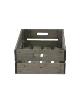 Wooden Crate - Gray Wash (FSC 100%) - Macy's