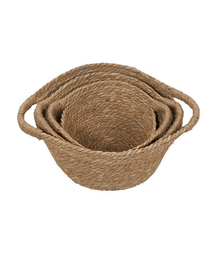 Household Essentials Cattail Basket, Set of 3 - Macy's