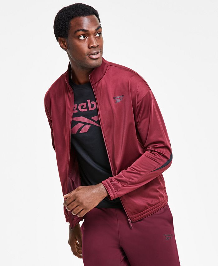 Reebok Men's Identity Vector Zip-Front Track Jacket - Macy's