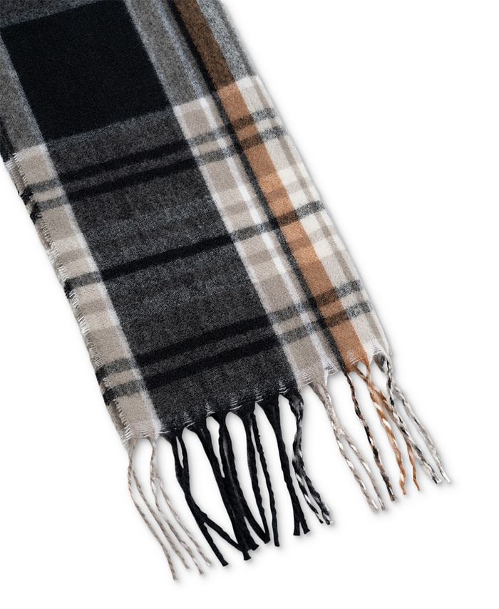 Style & Co Women's Soft Plaid Fringe-Trim Scarf, Created for Macy's ...